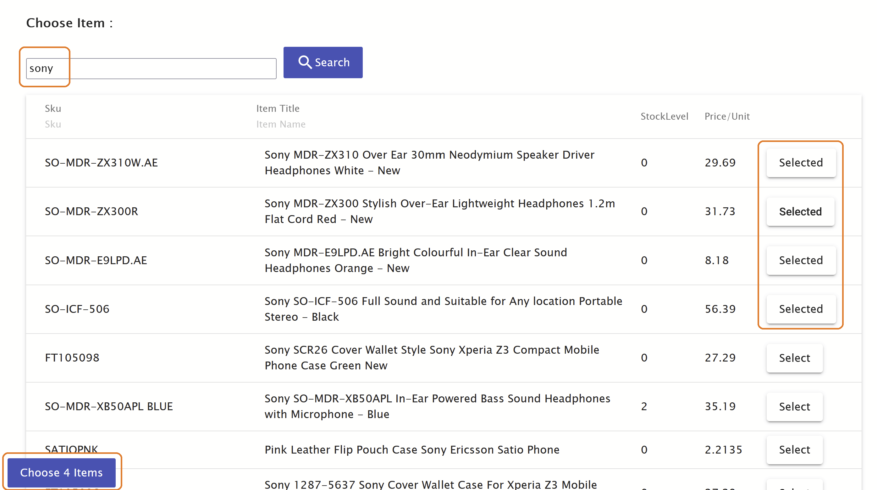 Stock-In (Incoming Goods) Lists - Order Dispatch Help Center