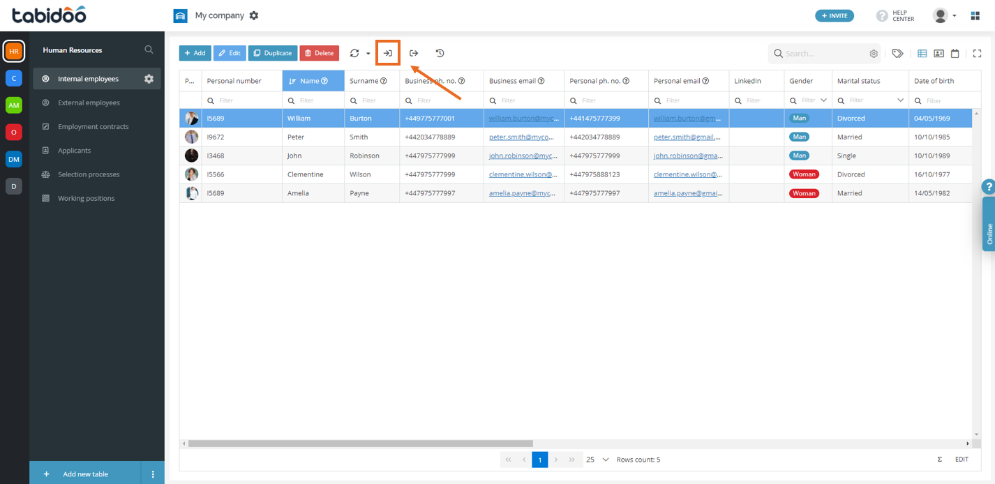 Import Of Different Data Types Tabidoo Help Center