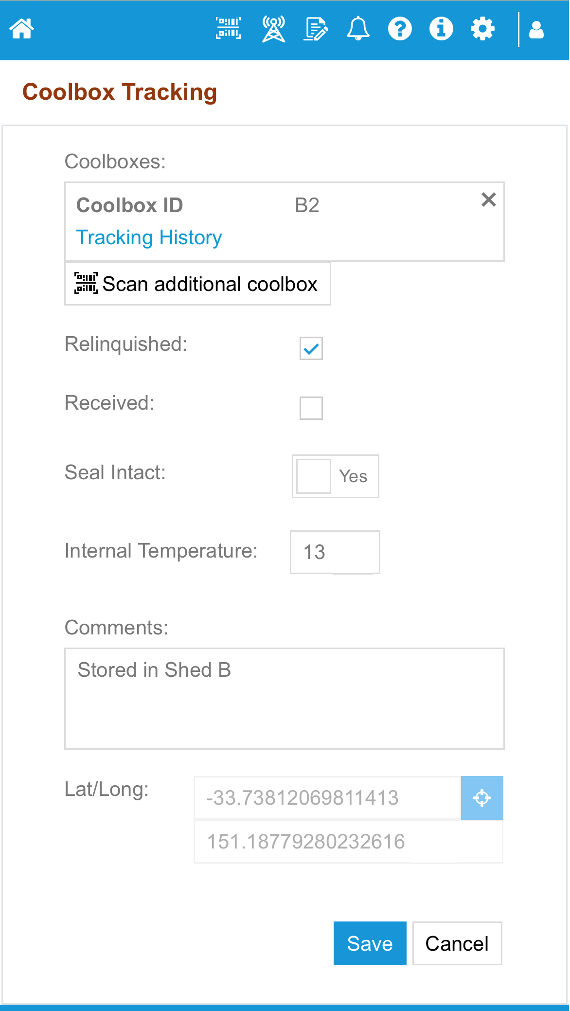 Tracking Coolboxes and Containers by QR or Barcode - ESdat Knowledge Base