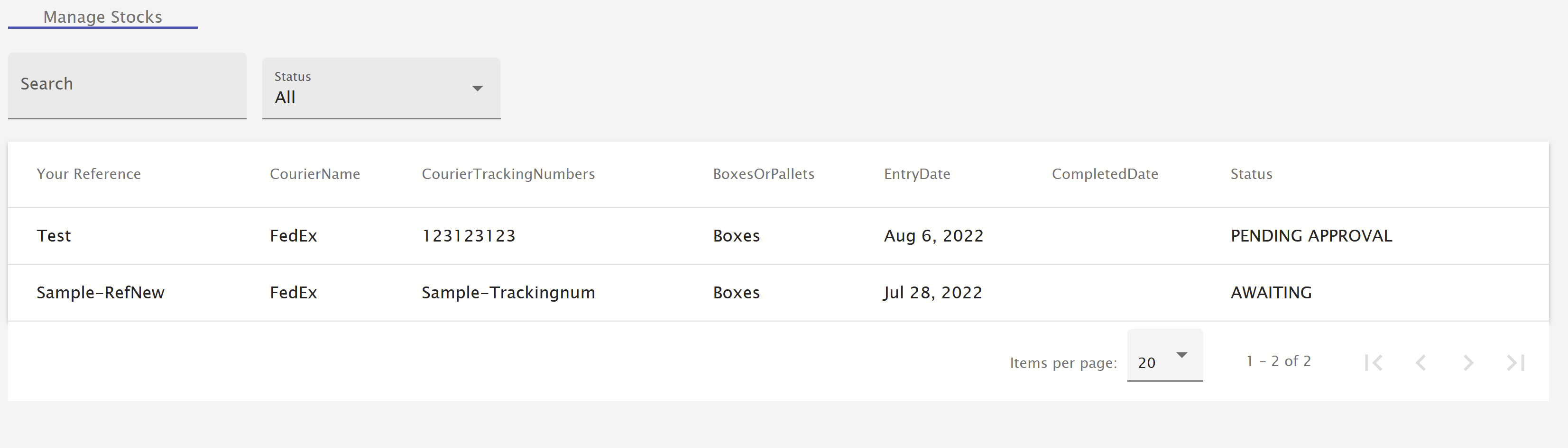Stock-In (Incoming Goods) Lists - Order Dispatch Help Center