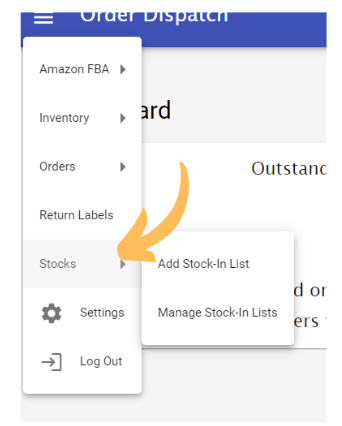 Stock-In (Incoming Goods) Lists - Order Dispatch Help Center